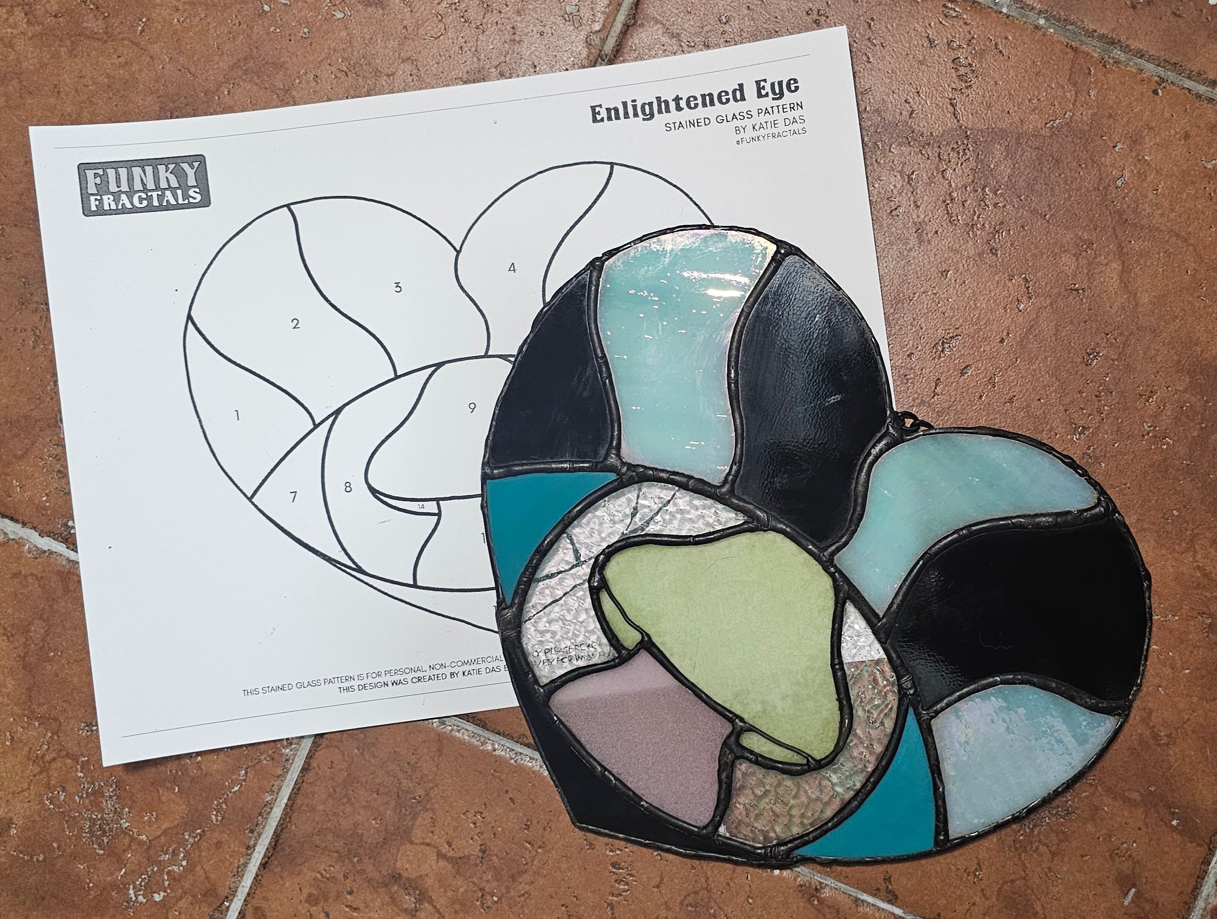 Enlightened Mushroom Eye: Stained Glass Pattern [Hobby License] – Funky ...