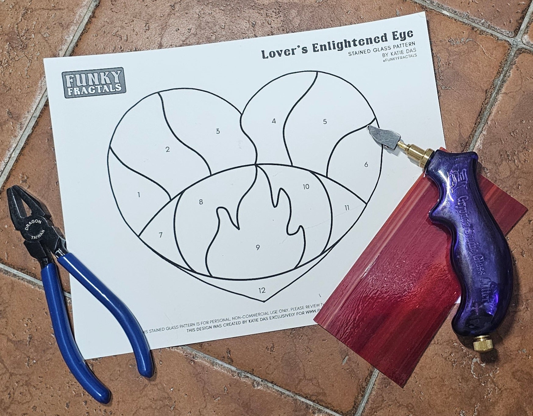 Lover's Enlightened Eye: Stained Glass Pattern [Hobby License] – Funky ...