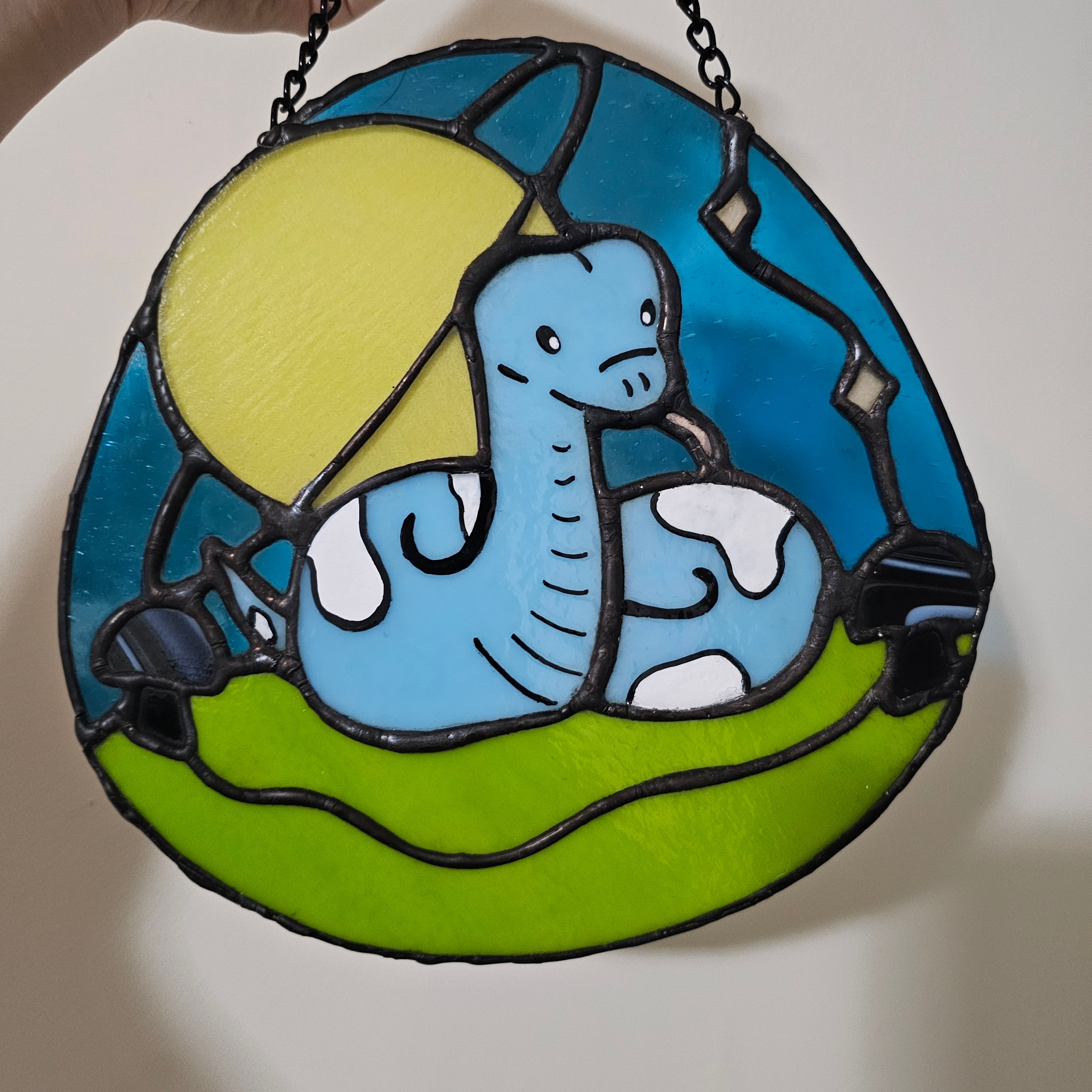 Cosmic Serpent [GLOW-IN-THE-DARK] Stained Glass Art – Funky Fractals